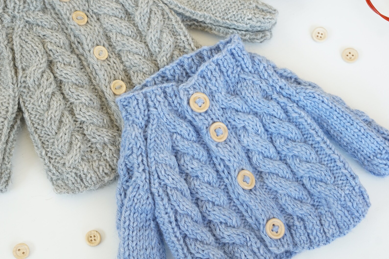 Doll Clothes Knitting Pattern / Aran Cardigan / 2 Needles - Etsy