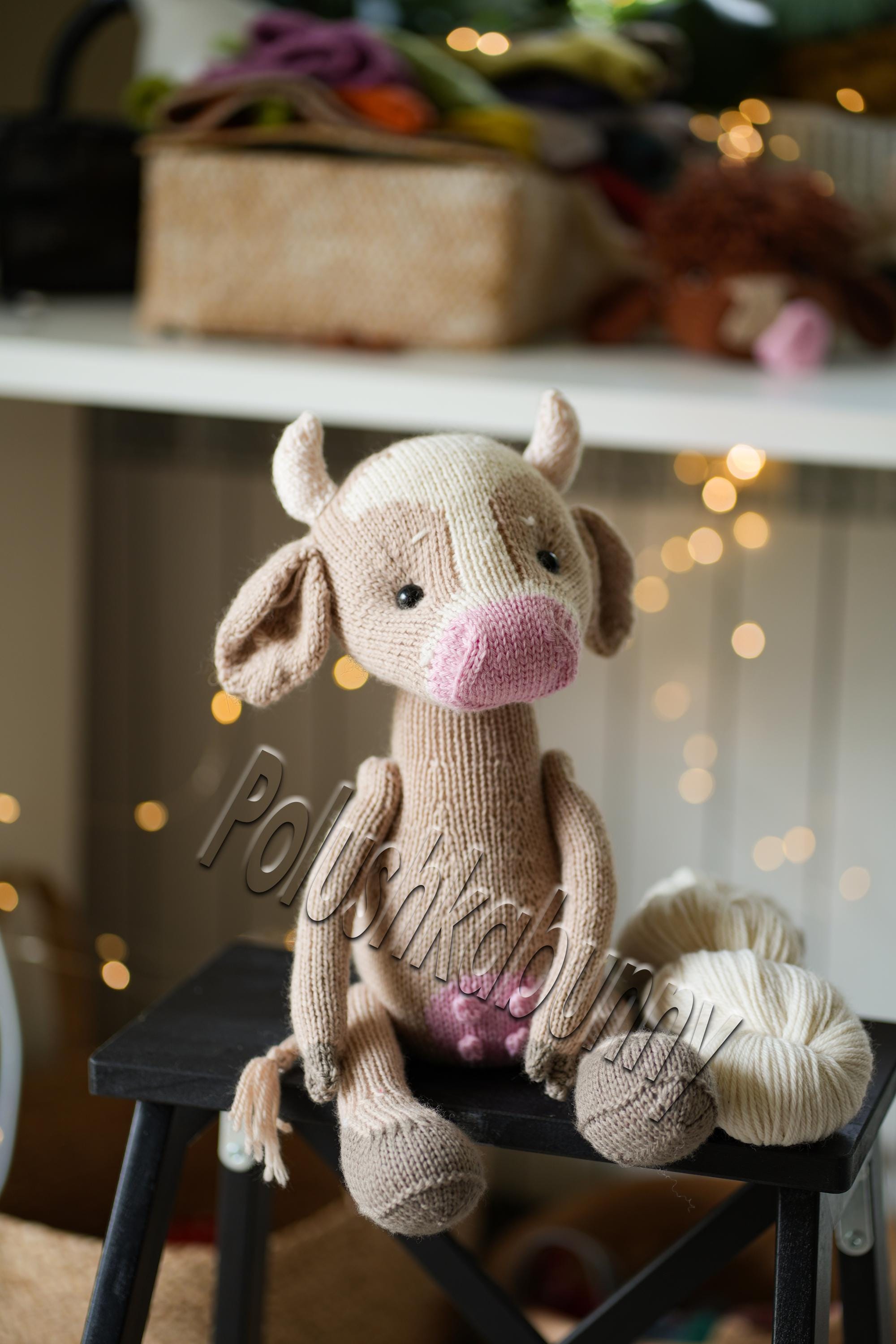 SET - Cow Penelope Everspell - Toy + Clothes Knitting Patterns by ...