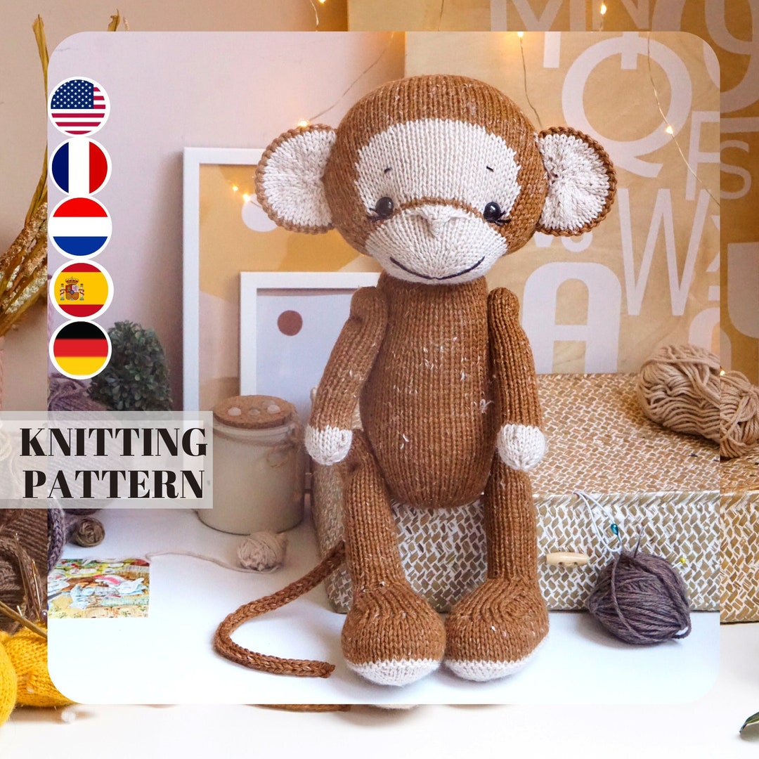 Monkey Knitting Pattern Toy Knitting Pattern - Etsy