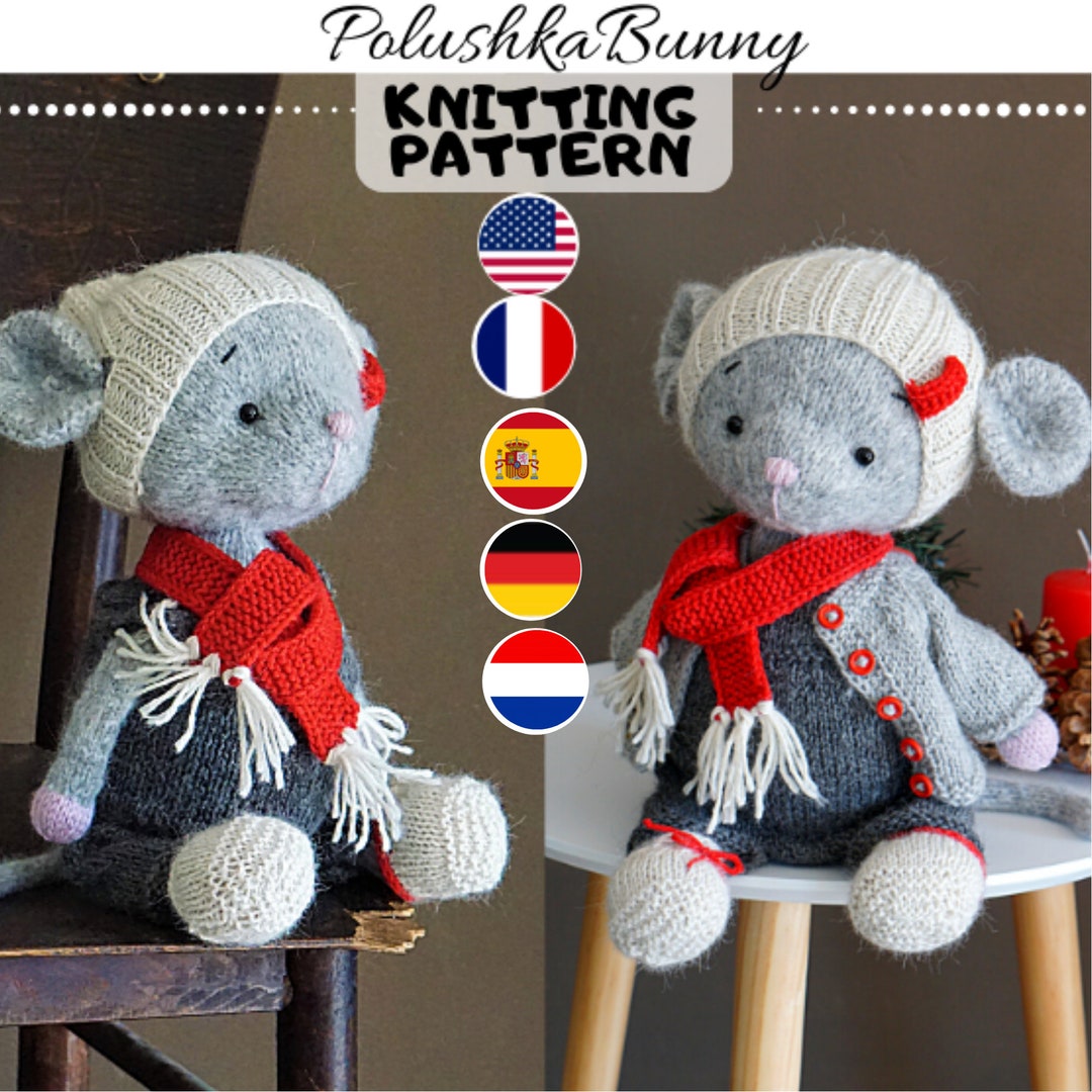 Knitting Pattern - Christmas Mouse Clothes / PDF - Toy Clothes Knitting ...
