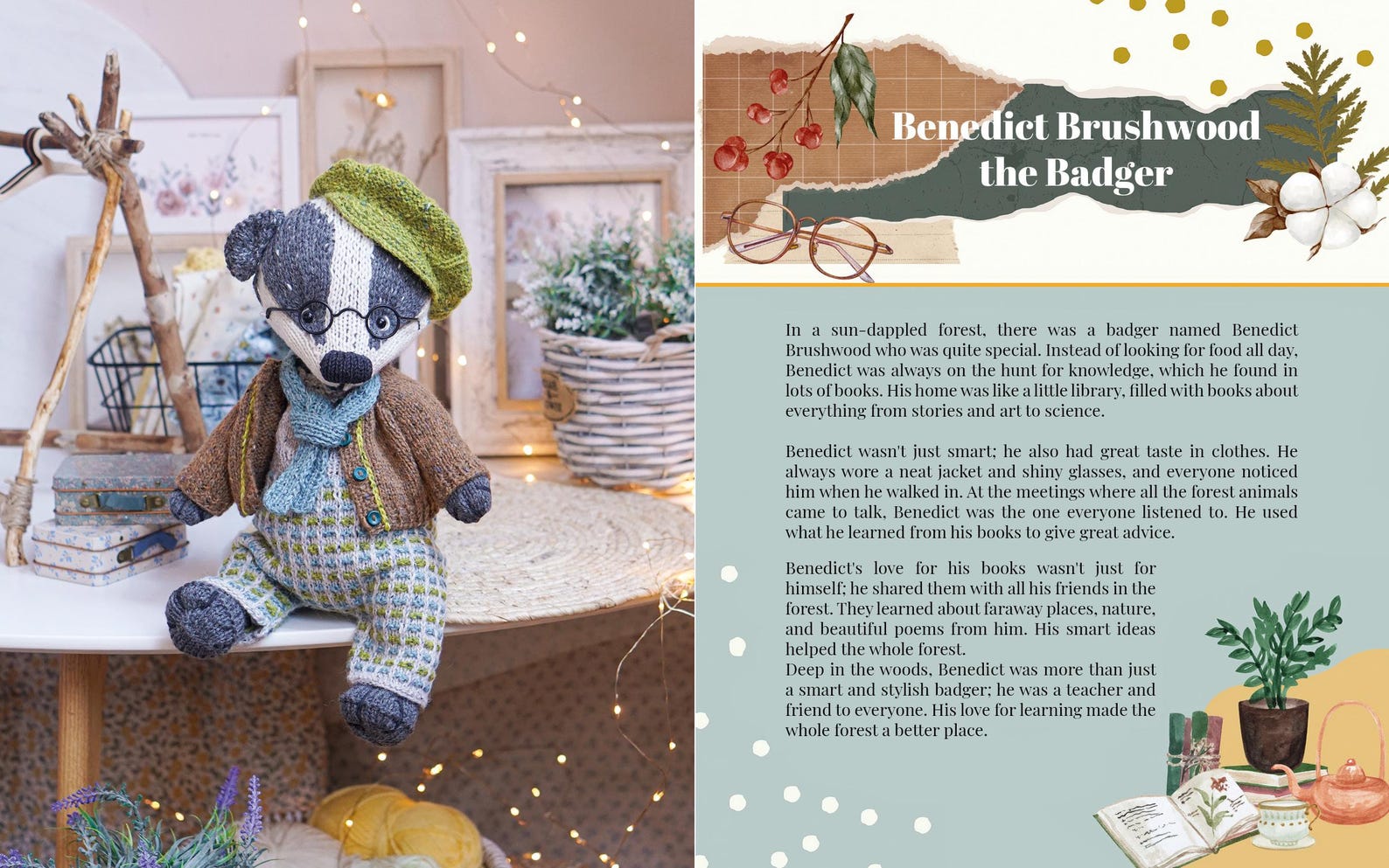 Badger Knitting Toy Pattern - Toy Knitting Patterns / Polushkabunny - Etsy