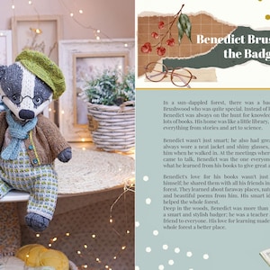 Badger Knitting Toy Pattern - Toy Knitting Patterns / Polushkabunny - Etsy