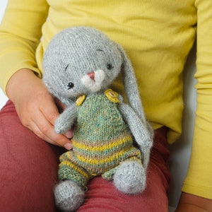 Little Bunny Knitting Pattern (10 Inches Tall) - Toy Knitting Pattern ...