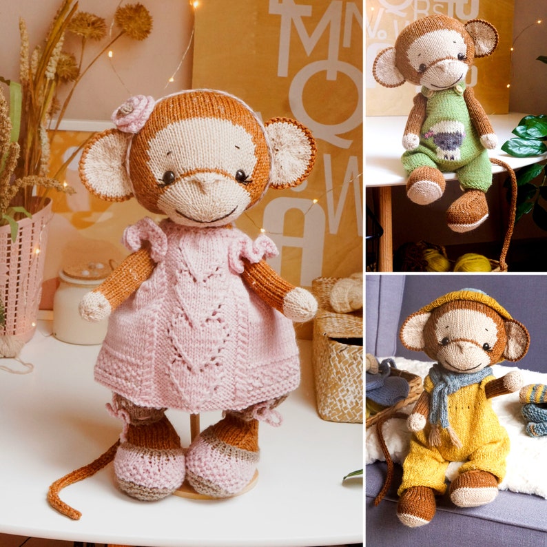 Monkey Knitting Pattern Toy Knitting Pattern - Etsy