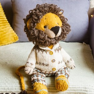 Knitting Lion Pattern Set / Lion and Clothes / Knitting Pattern/ Toy ...