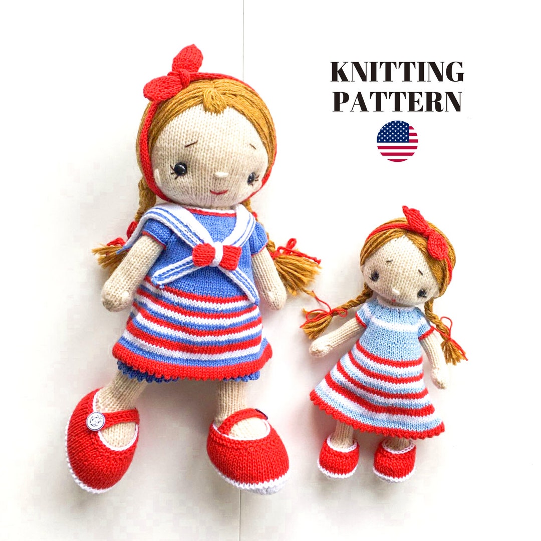 Doll Knitting Pattern/ SET / Knitted Dolls - Toy Knitting Pattern ...