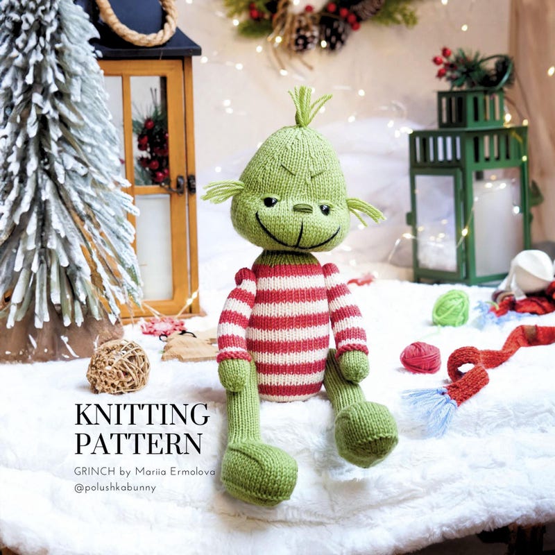Grinch Knitting Sweater - Etsy