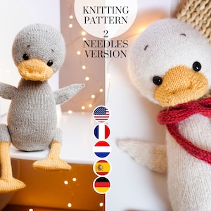Goose Knitting Toy Pattern - 2 Needles Version - Toy Knitting Patterns ...