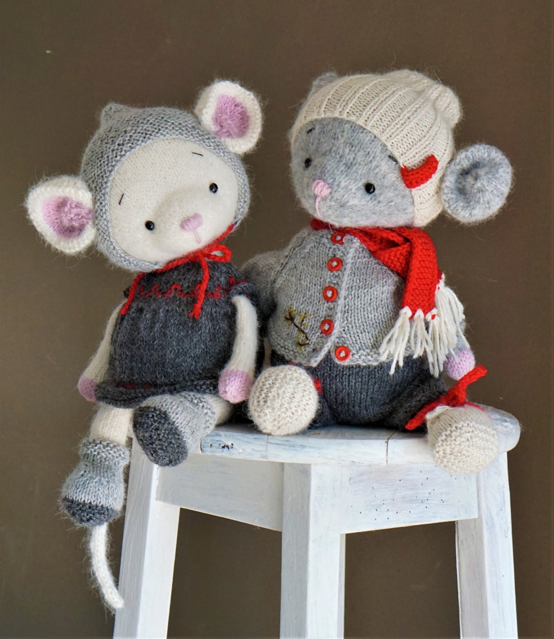 Doll Clothes Knitting Pattern for a Mouse Christmas Mouse - Etsy
