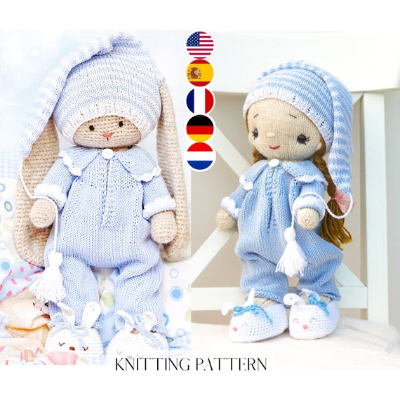 Knitting Pattern Doll Bedtime Clothes Knitting Pattern PDF - Etsy
