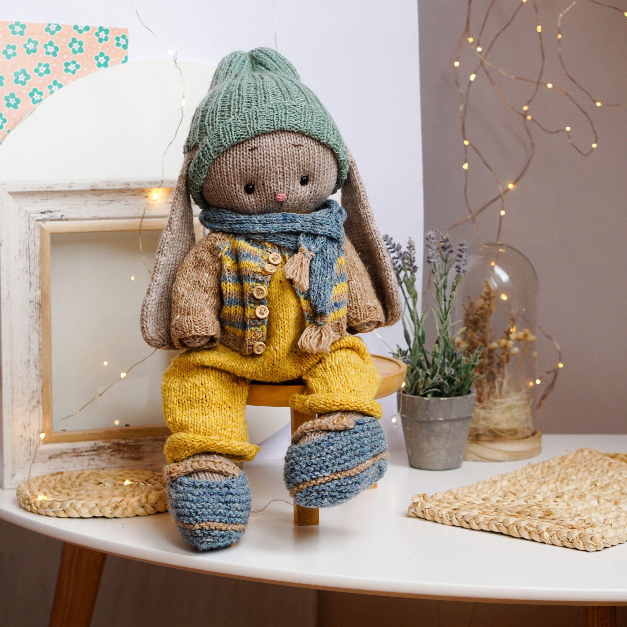 Doll Clothes Knitting Pattern - Outfit Peter - Fits Bunny/ Lamb/ Puppy ...