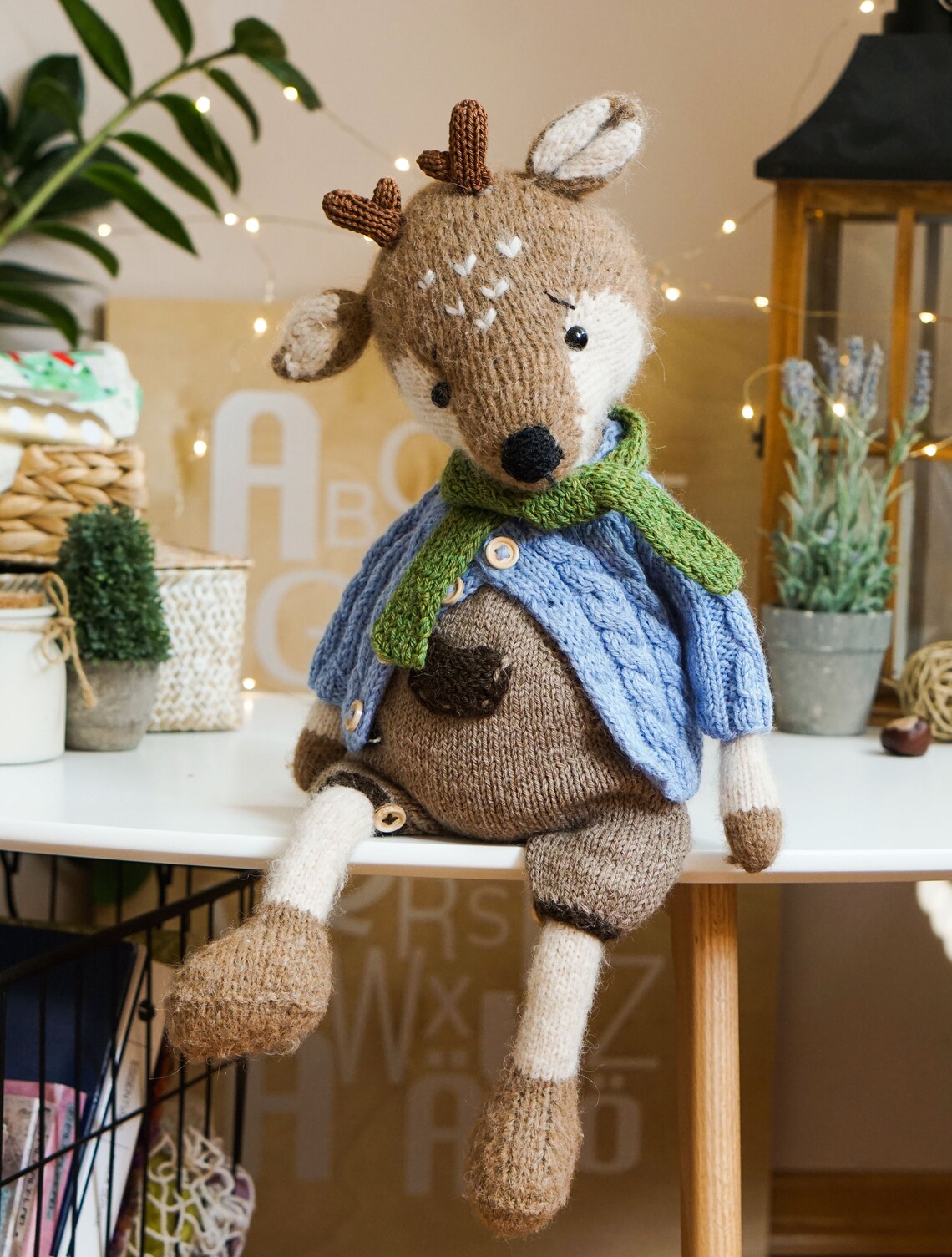 Knitting Deer Pattern Set / Reindeer and Clothes / Knitting Pattern ...