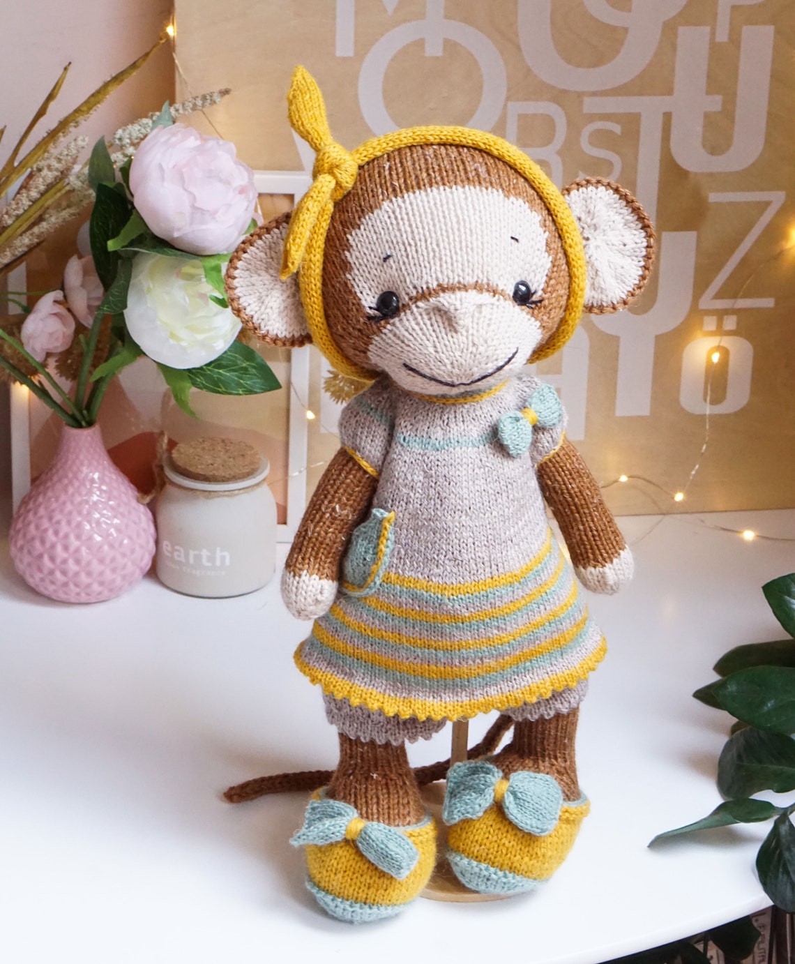 Knitting Monkey Pattern Set / Monkey and Clothes / Knitting - Etsy