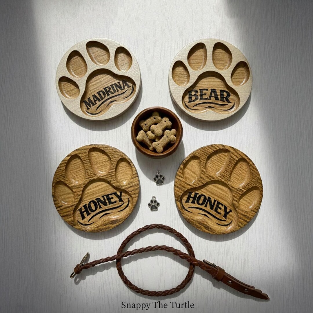 Personalized Dog Name Sign, Custom Dog Paw Wall Decor, Hardwood Pet ...