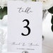 Table Number Template Black and White Printable DIY INSTANT - Etsy