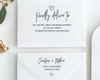 Wedding Envelope Template Address Envelope Template DIY Wedding Address ...