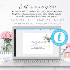 Greendery Wedding Envelope Template Address Envelope Template DIY ...