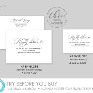 Wedding Envelope Template Address Envelope Template DIY Wedding Address ...
