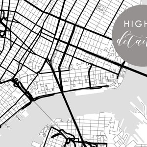 New York City Map Print New York Map Print Printable Wall Art Digital ...