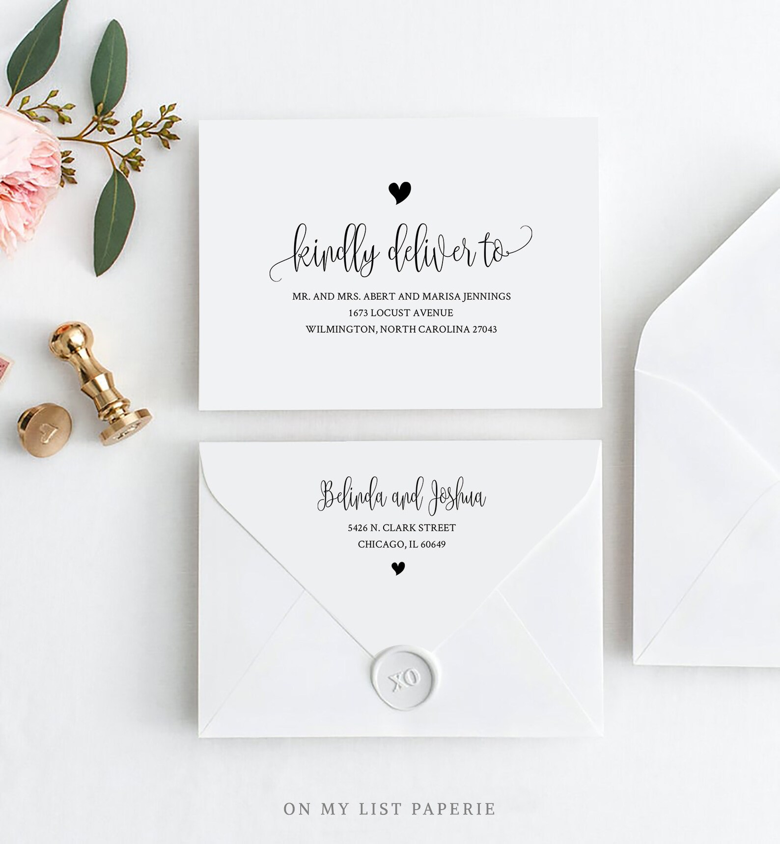 Wedding Envelope Template Address Envelope Template DIY - Etsy