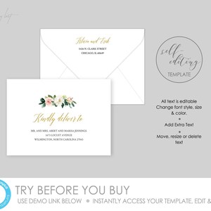 Wedding Envelope Template Address Envelope Template DIY Wedding Address ...