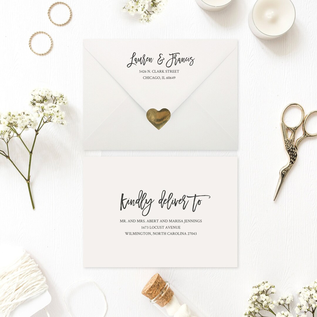 Wedding Envelope Template Address Envelope Template DIY Wedding Address ...