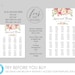 Pink Floral Seating Chart Template, Pink Gold, Printable DIY Dinner ...