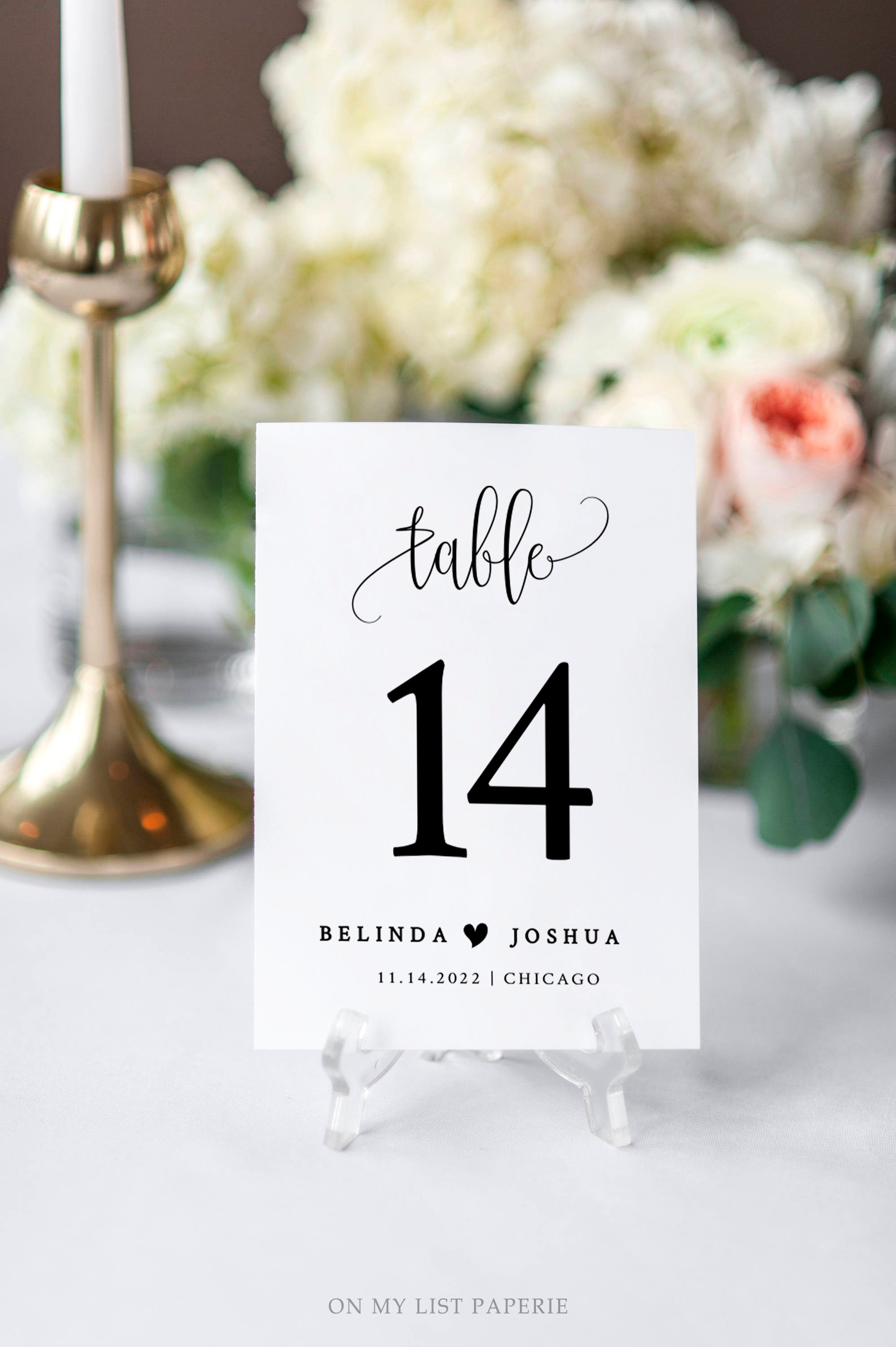 Kraft Table Number Template Table Numbers Printable Table - Etsy