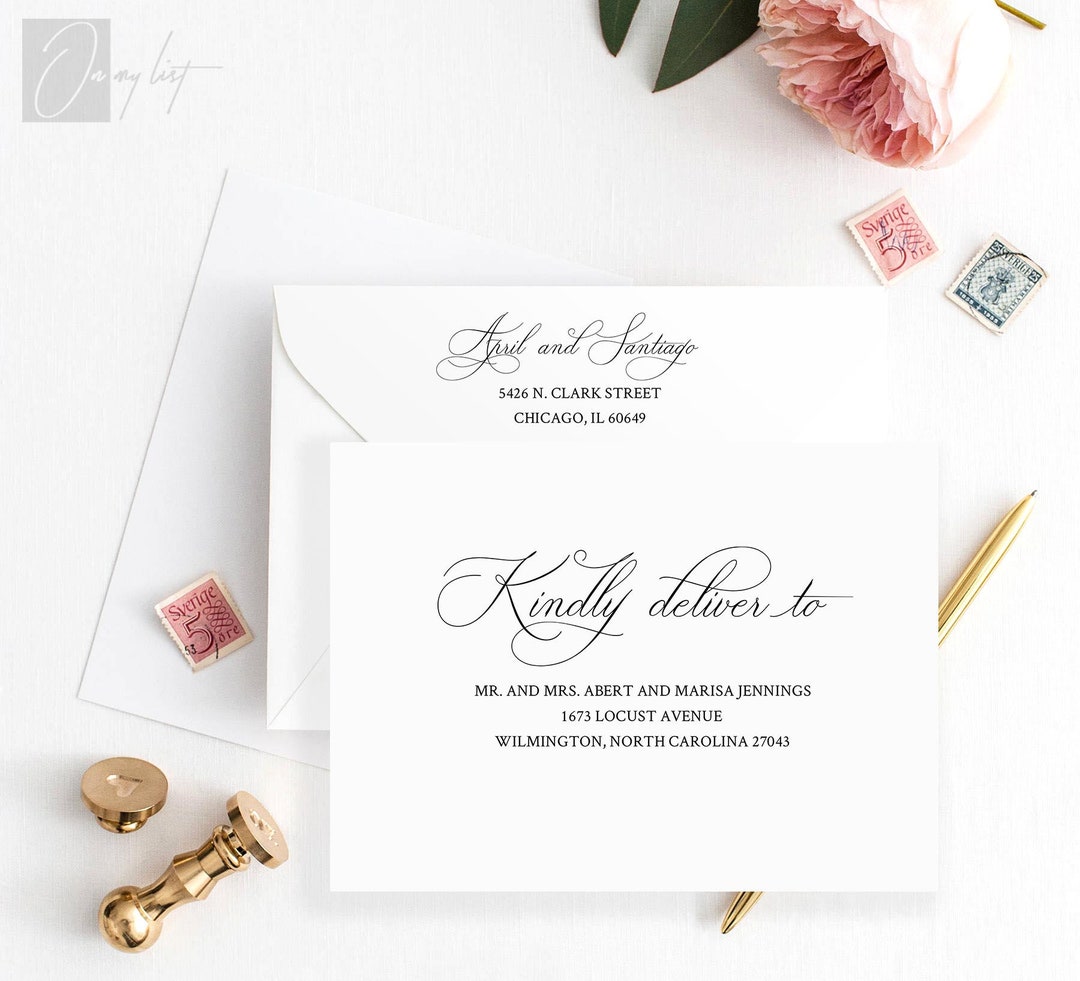 Wedding Envelope Template Address Envelope Template DIY Wedding Address ...