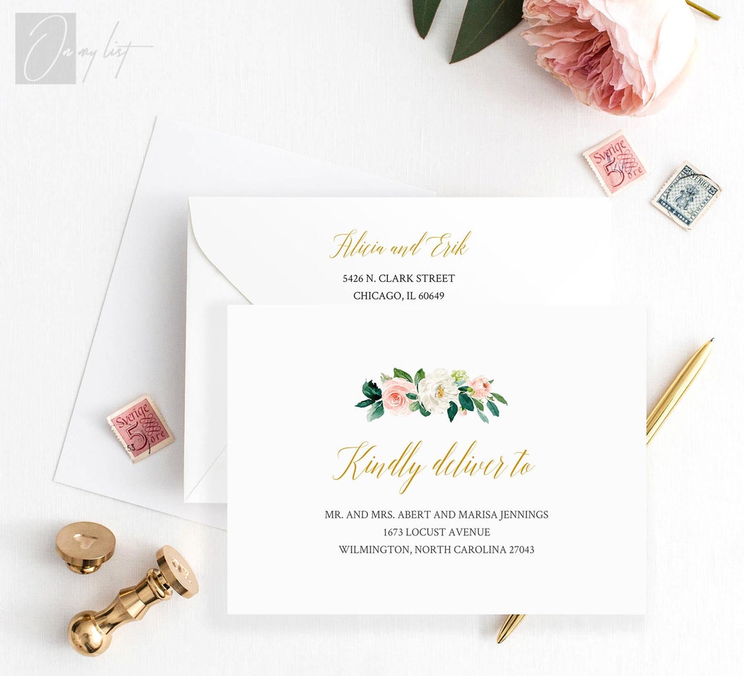 Wedding Envelope Template Address Envelope Template DIY Wedding Address ...