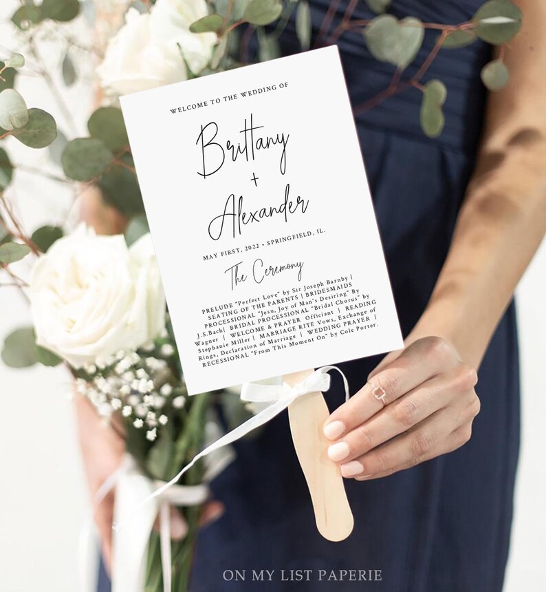 Wedding Program Template Modern Wedding Program Template - Etsy