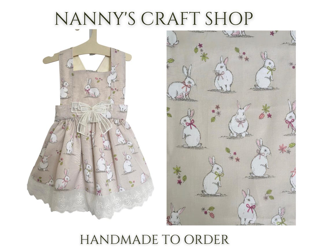 Baby Girl Clothes. Toddler Dress. Rabbits. Baby Shower Gift. Girls ...