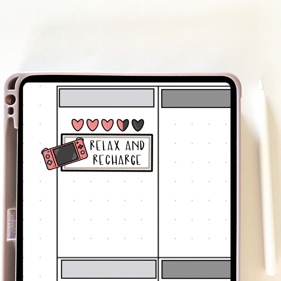 Gamer Hand Drawn Digital Bullet Journal Stickers Switch | Etsy
