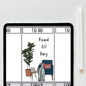 Reading Tracker Hand Drawn Digital Bullet Journal Stickers, Audiobook ...