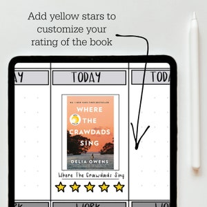 Reading Tracker Hand Drawn Digital Bullet Journal Stickers, Audiobook ...