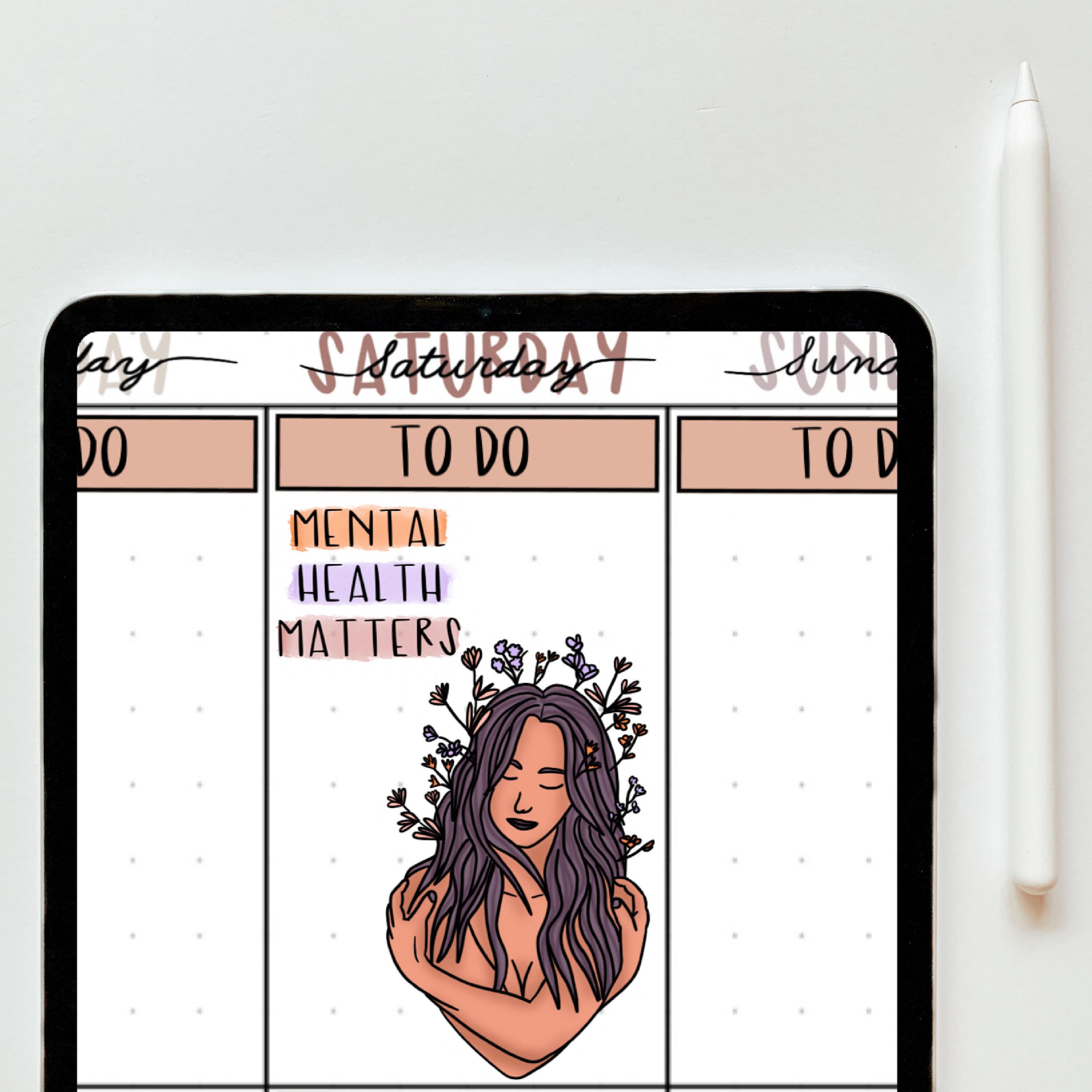 Therapy Hand Drawn Digital Bullet Journal Stickers, Mental Health ...