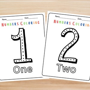 Numbers 1 20 Coloring Pages Worksheets for Kindergarten, Preschool ...