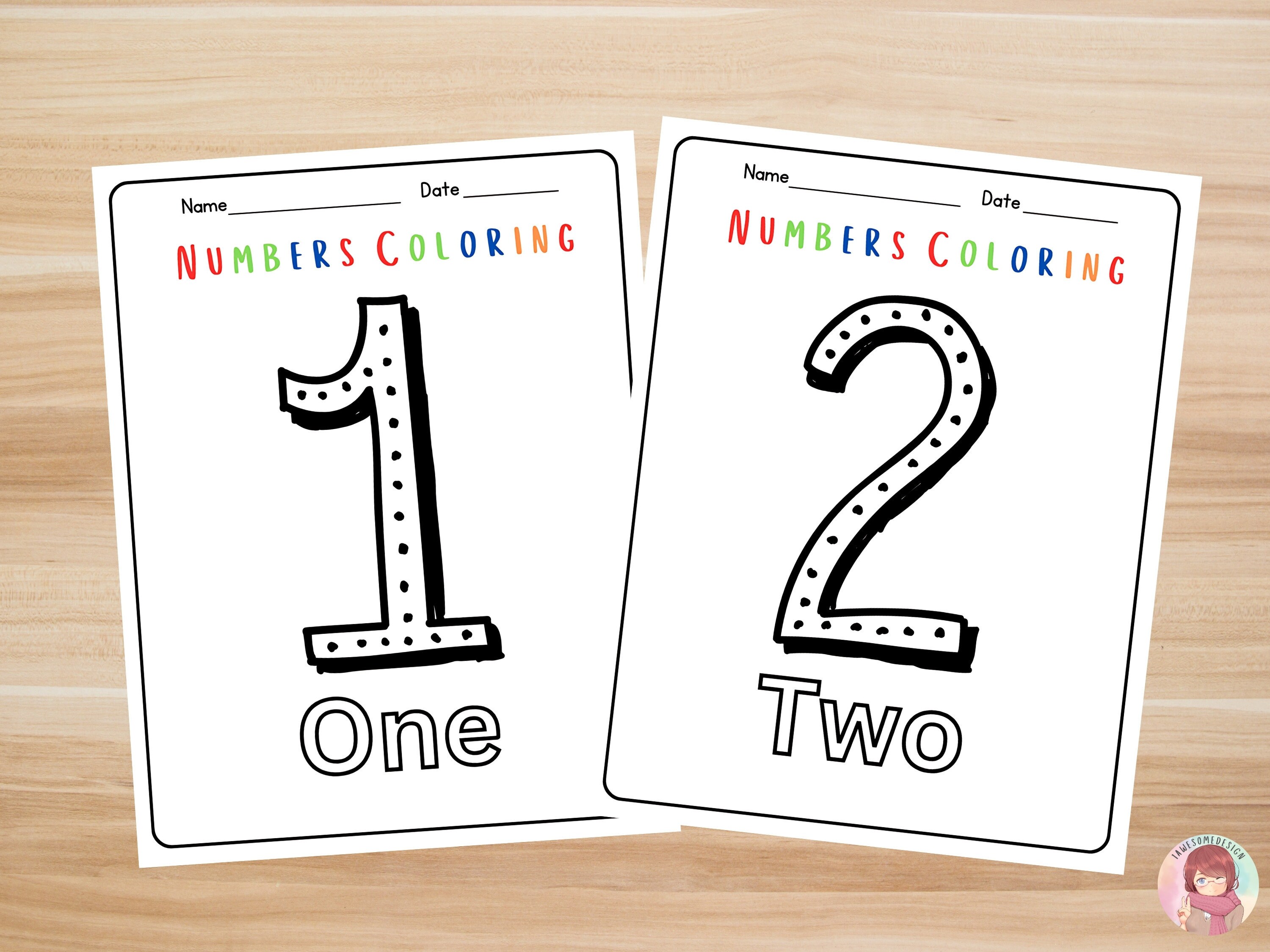 Numbers 1 20 Coloring Pages Worksheets for Kindergarten, Preschool ...