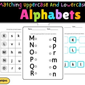 Matching Uppercase and Lowercase Alphabets, Homeschool Resources ...