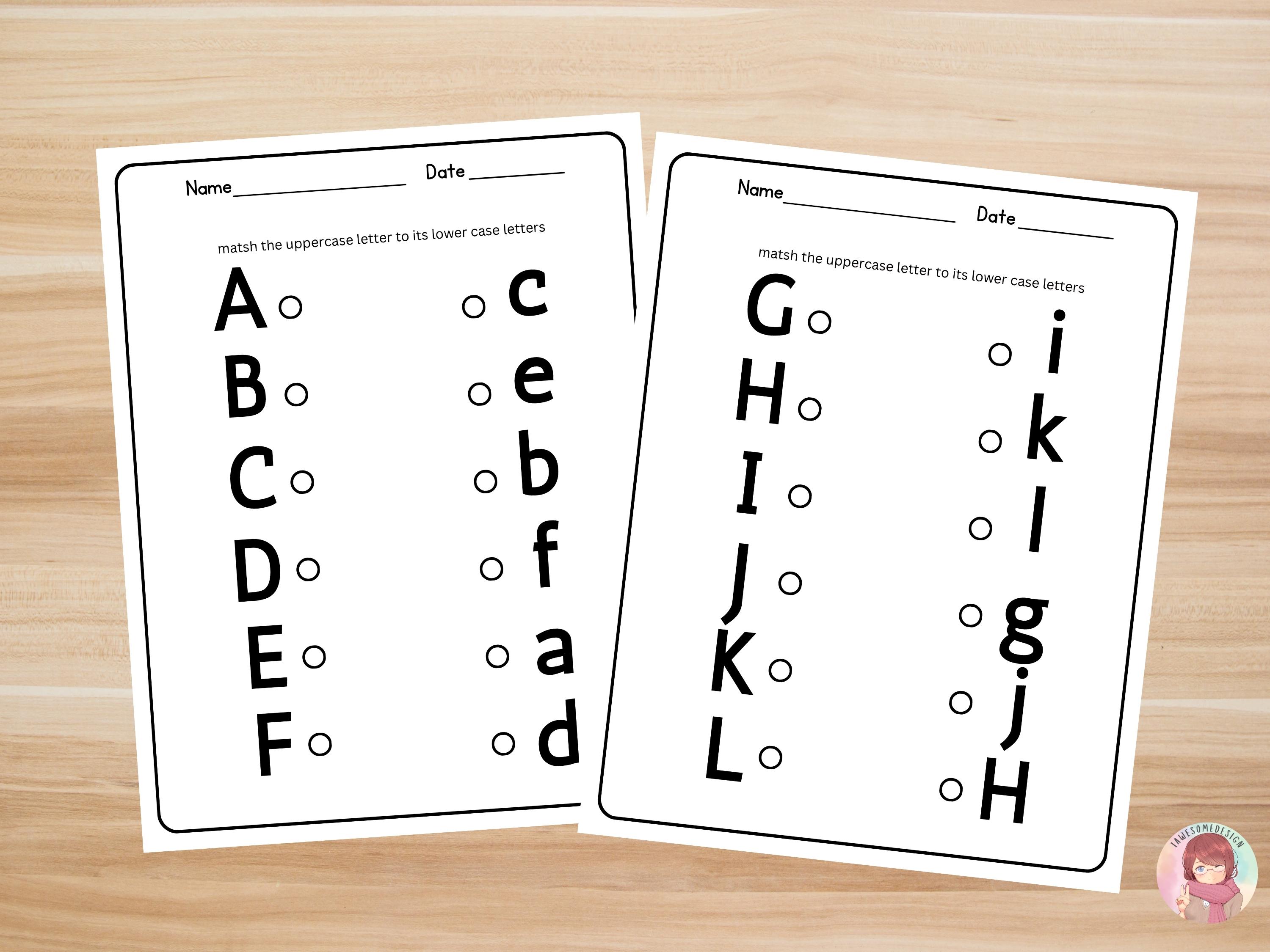 Matching Uppercase and Lowercase Alphabets, Homeschool Resources ...