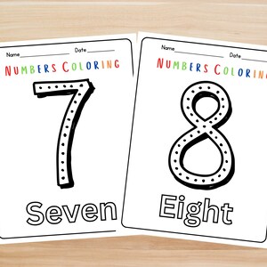 Numbers 1 20 Coloring Pages Worksheets for Kindergarten, Preschool ...