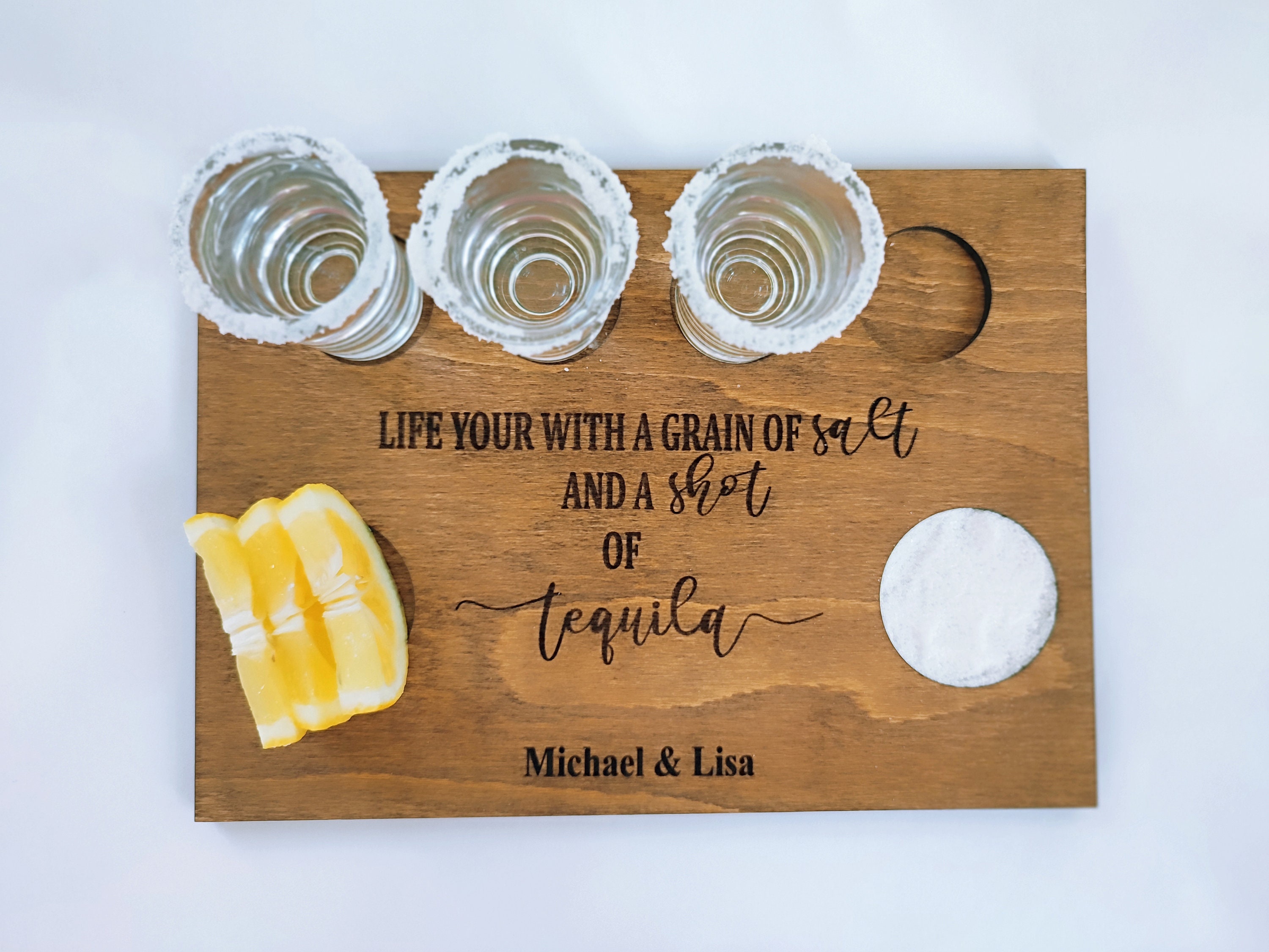 Personalized Tequila Flight Board Charcuterie Board for Bridal - Etsy