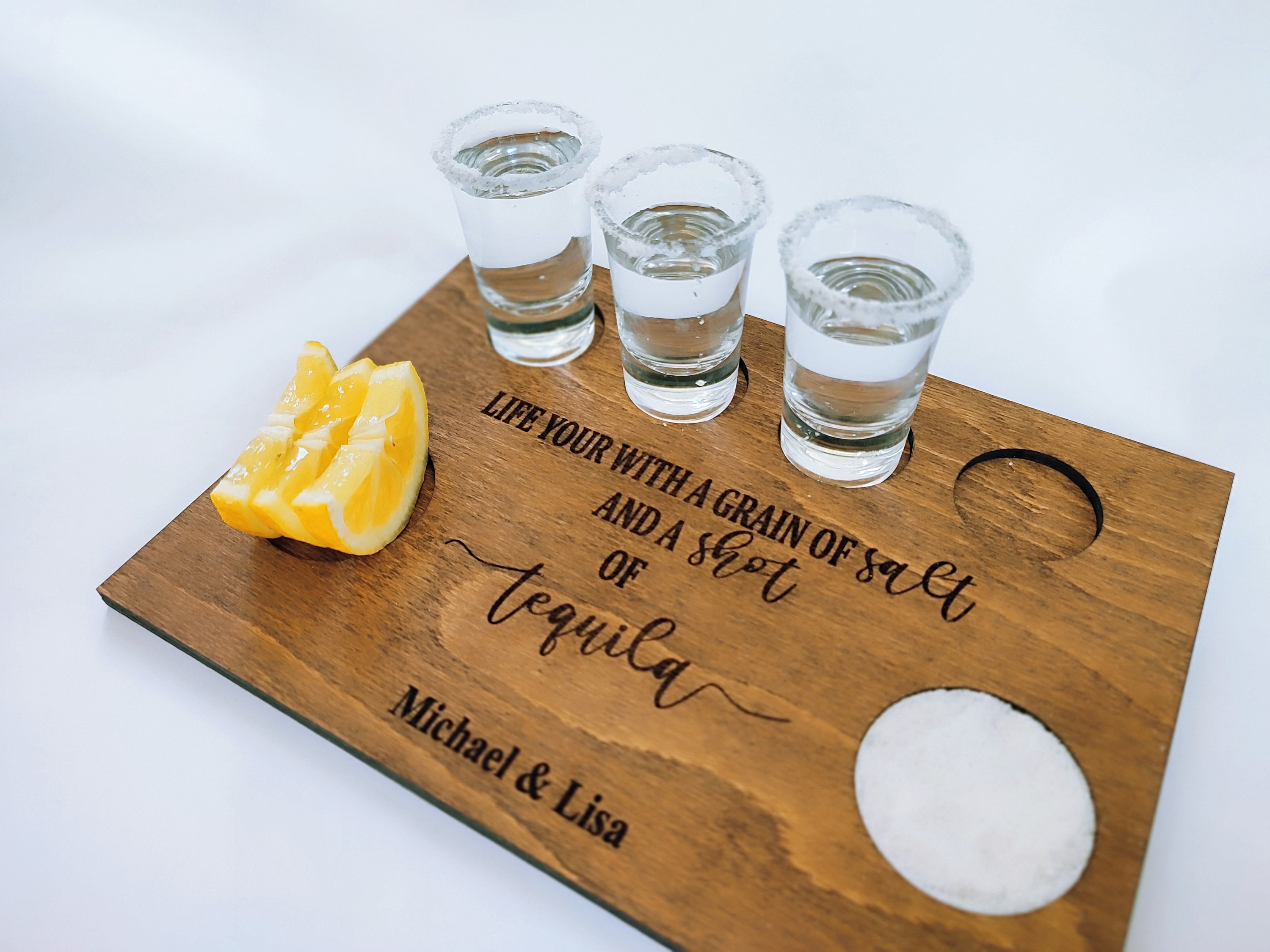 Personalized Tequila Flight Board Charcuterie Board for Bridal - Etsy