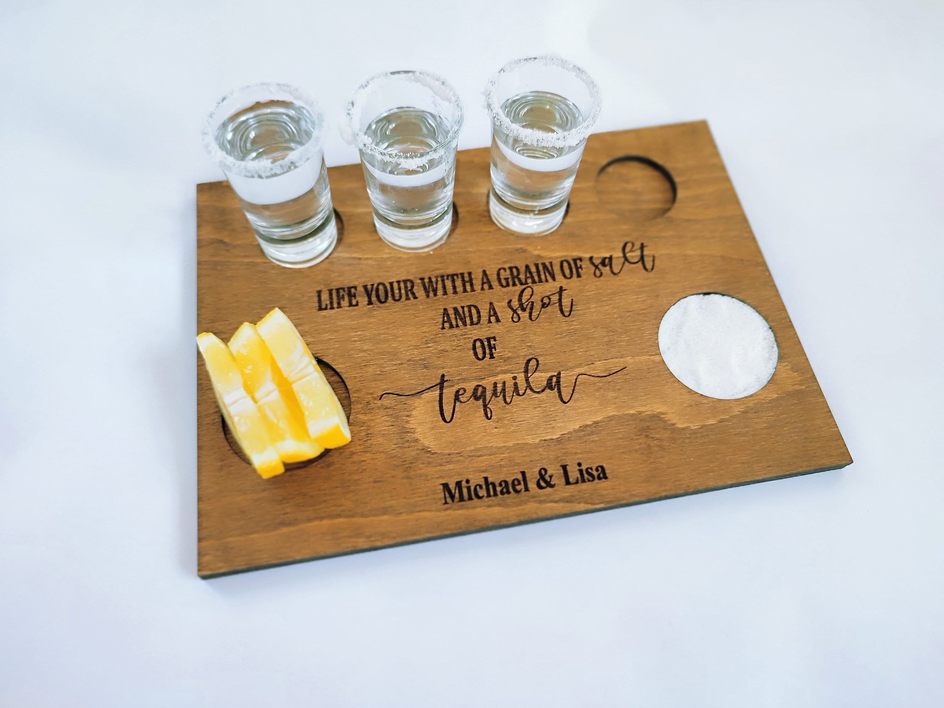 Personalized Tequila Flight Board Charcuterie Board for Bridal - Etsy