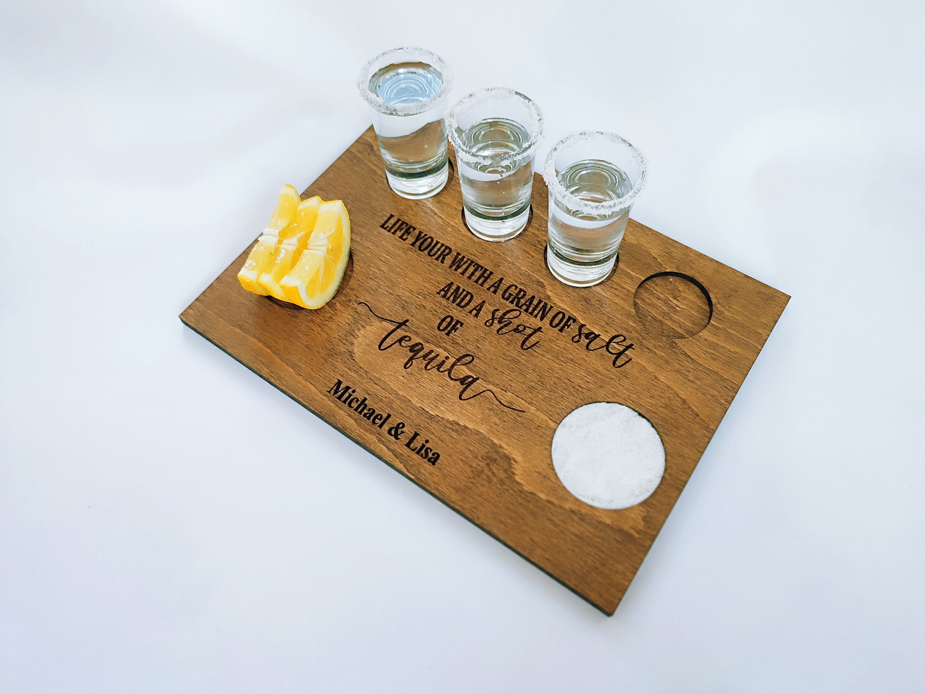 Personalized Tequila Flight Board Charcuterie Board for Bridal - Etsy