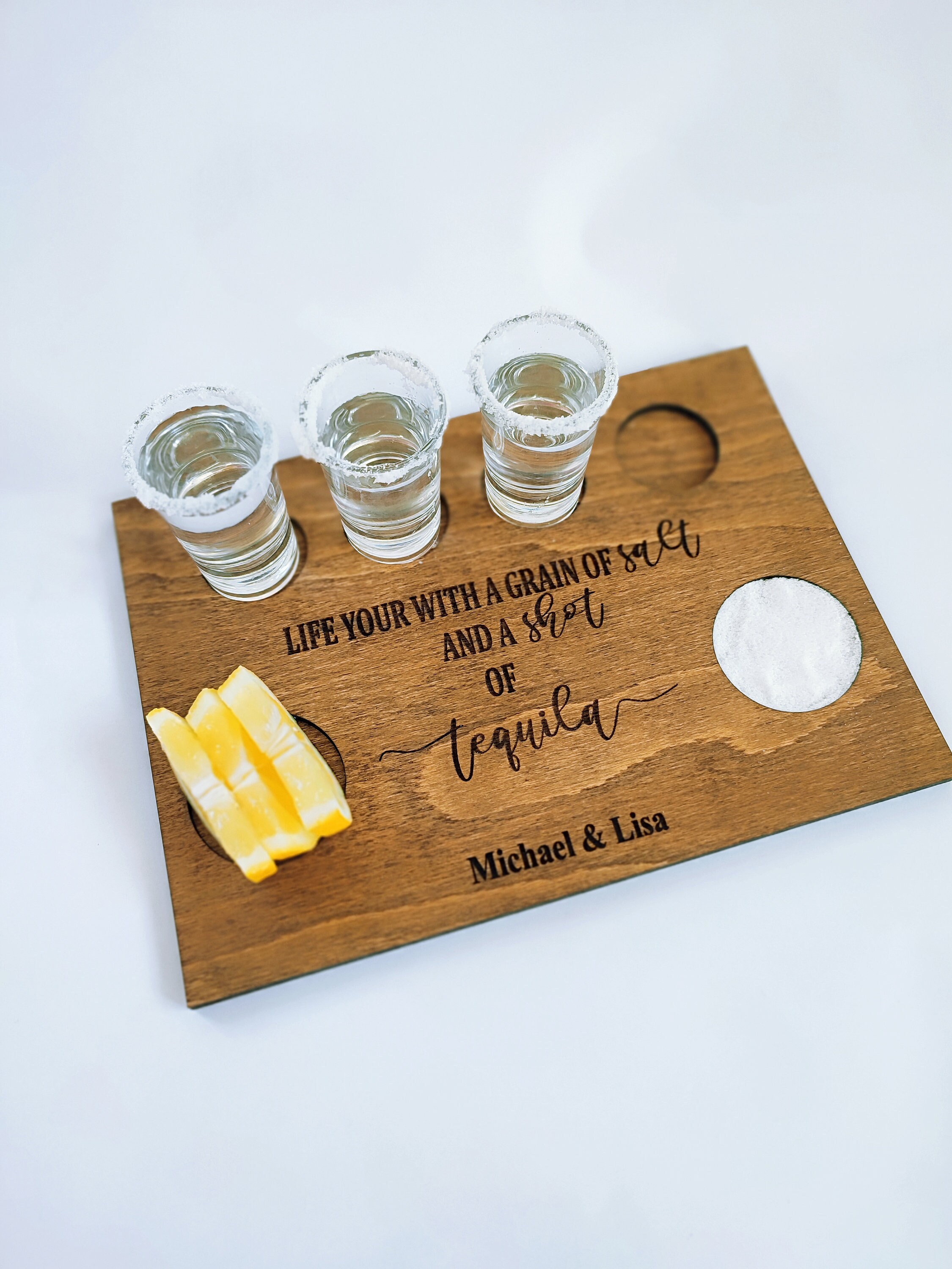 Personalized Tequila Flight Board Charcuterie Board for Bridal - Etsy