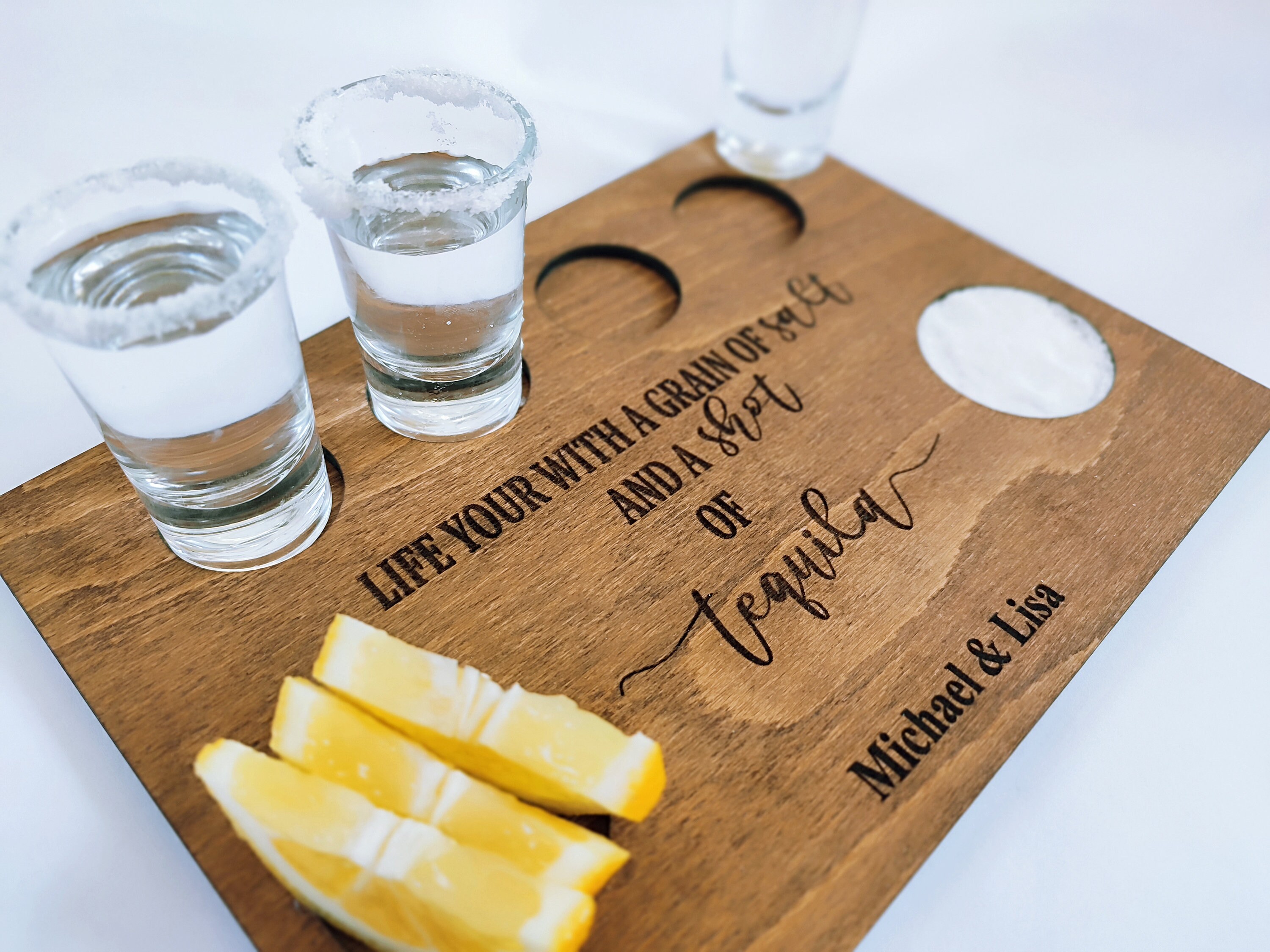 Personalized Tequila Flight Board Charcuterie Board for Bridal - Etsy