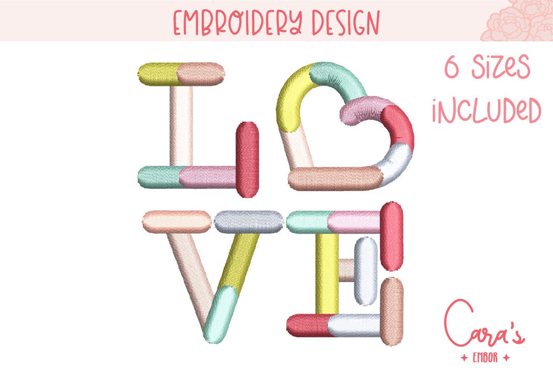 Love Machine Embroidery Design Instant Download .dst - Etsy