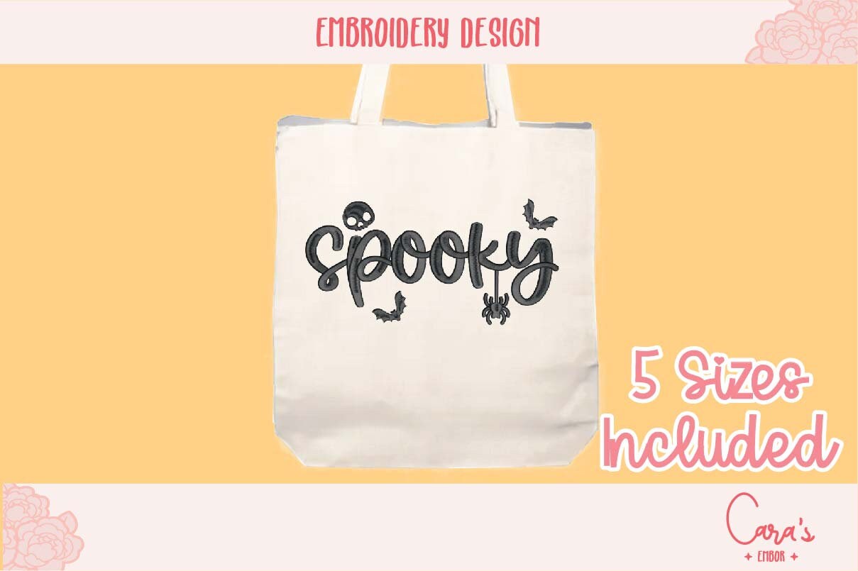 Spooky Machine Embroidery Design Instant Download .dst - Etsy