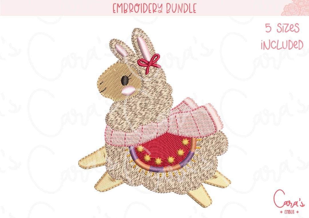 Winter Llama Machine Embroidery Design Instant Download .dst .exp .hus ...